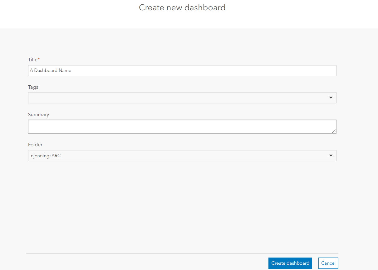 Create a Dashboard – jenningsplanet